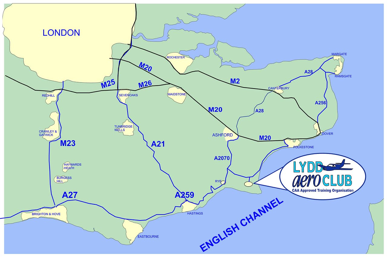 Find Us - Lydd Aero Club